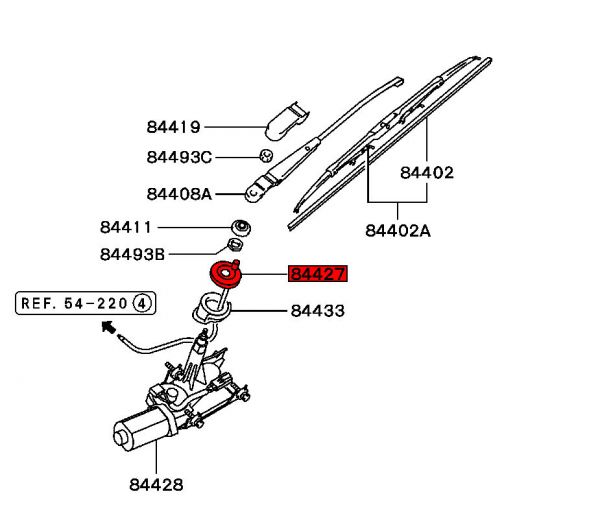 Viamoto Mitsubishi Car Parts Nozzle Rear Window Washer - FTO, FTO ...